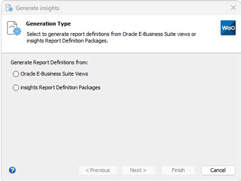 Generate Report Definitions Wands For Oracle