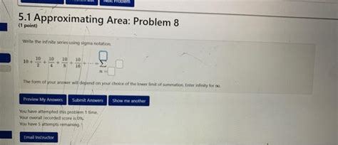solved 5 1 approximating area problem 8 1 point write the