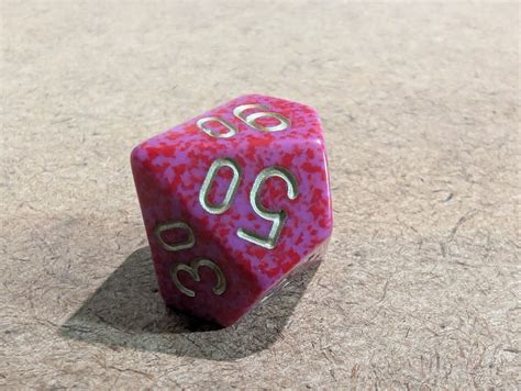Chessex Speckled® Coral Reef™ Tens 10™ Out Of Print 1990s Rare Singl