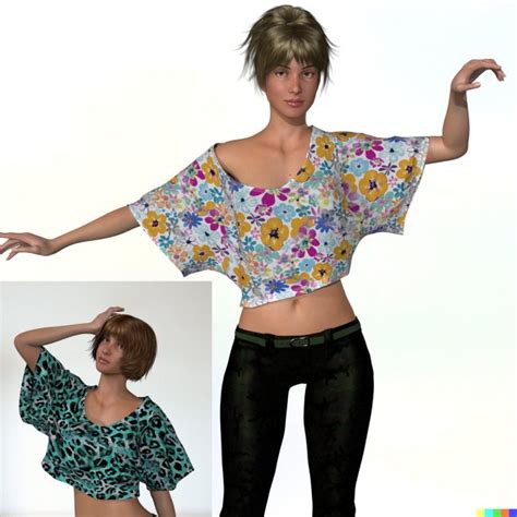 Summer Fun Add On For Aos Loose Shirt For La Femme 3d Models For Daz