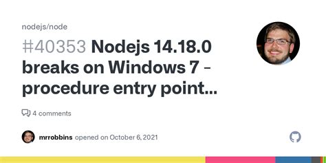 Nodejs Breaks On Windows Procedure Entry Point GetHostNameW Could Not Be Located