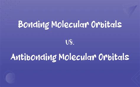 Bonding Molecular Orbitals Vs Antibonding Molecular Orbitals Whats