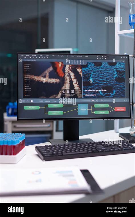 Microbiology Science Laboratory Research Software Hi Res Stock