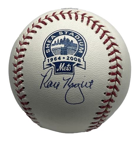 Ray Knight Signed Mlb Baseball Aiv Aa28407 Shea Stadium Logo Baseball