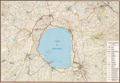 Lac Touristische Straßenkarte Bolsena See Lago Di Bolsena