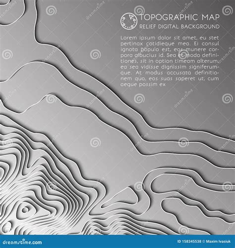 Map Line of Topography. Vector Abstract Topographic Map Concept with Space for Your Copy Stock ...