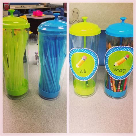 Pencil Holder For Classroom And Colored Pencils