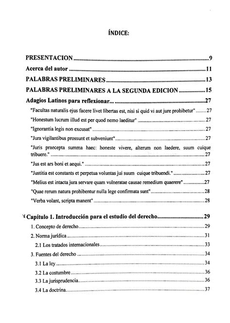 El Índice Del Libro De Derecho En Pdf Índice 18 Nociones De Derecho