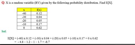Expectation Of Random Variable X Engineerstutor