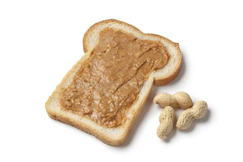 Boterham Met Pindakaas Stock Afbeelding Afbeelding Bestaande Uit