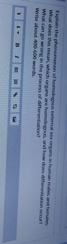 Explain The Phenomenon Of Homologous External Sex