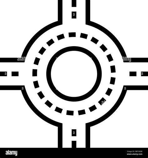 Junction Highway Road Line Icon Vector Illustration Stock Vector Image And Art Alamy