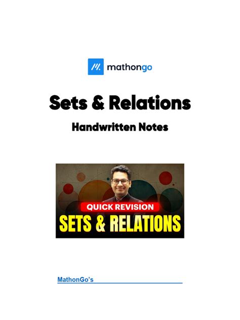 Sets And Relations Notes Mathongo Pdf
