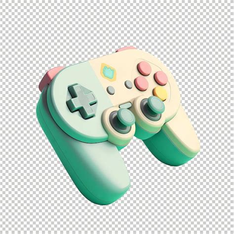 Premium Psd Psd File A Green And Pink Game Controller With A Pink And Yellow Button