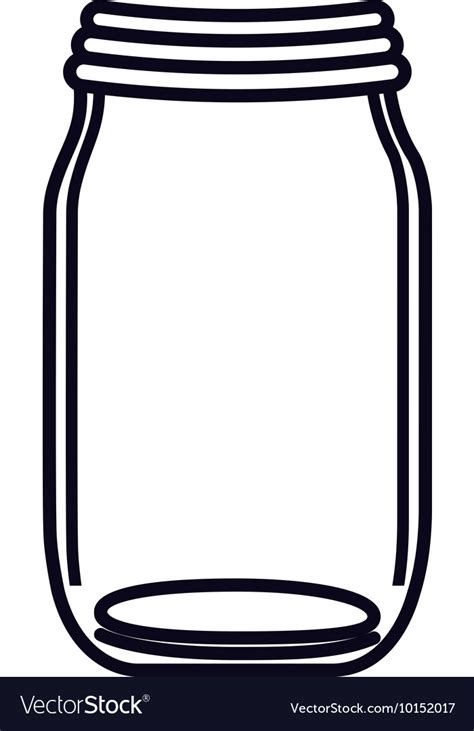 Mason Jar Glass Rustic Can Icon Graphic Royalty Free Vector