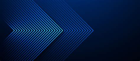 빛나는 삼각형 기하학적 선이 있는 진한 파란색 추상적인 배경 모던한 반짝이는 블루 라인 패턴 미래 기술 개념입니다 벡터 그림