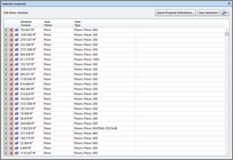 Quick Extraction Of Quantities From Navisworks Cadgroup