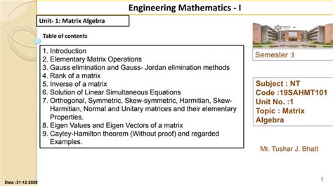 Matrix Algebra Pdf