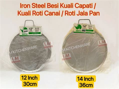 Iron Steel Besi Kuali Capati Kuali Roti Canai Kuali Roti Jala Kuali Leper Hot Plate