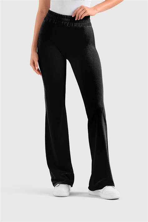 Ladies Apex Velvet Flared Legging Black Bloch Dance Us