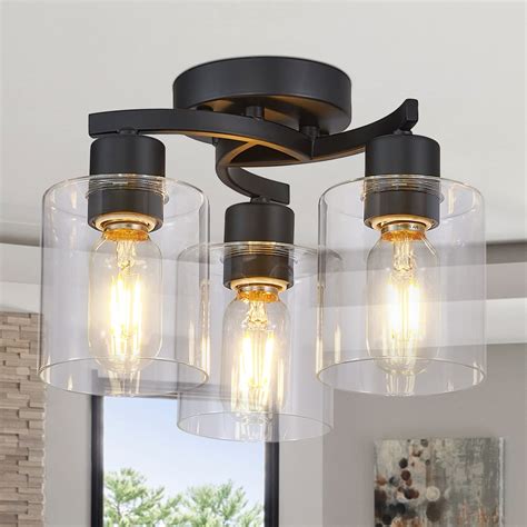Semi Flush Mount Ceiling Light Light Fixtures Ceiling Mount With Clear