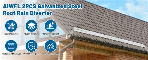 Aiwfl 2pcs Roof Rain Diverter328ft Rain Gutter Diverter