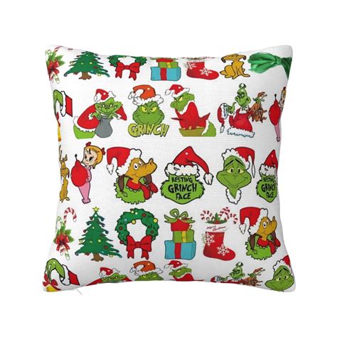 The Christmas Grinch Pillow Covers 20x20 Inchchristmas Decorative