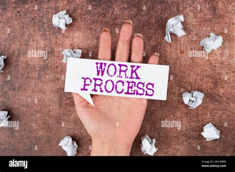 Conceptual Caption Work Process Business Idea Standard Procedures How To Handle A Particular