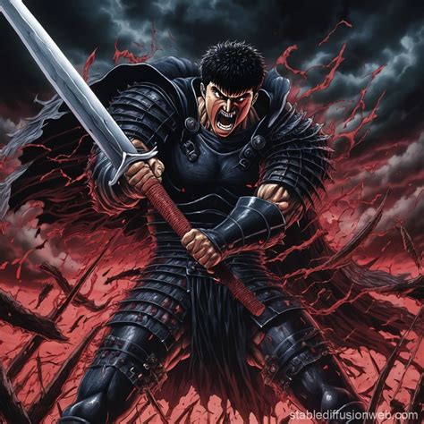 Black Swordsman Sword Of Guts Berserk Repliquemangacinefr