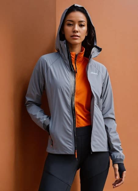 Premium Photo Womens Lightweight Hiking Jacket Functional Sleek Catalog Photoshoot Of