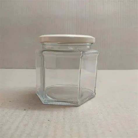 250ml Hexagonal Glass Jar For Food Storage At ₹ 8piece In Firozabad