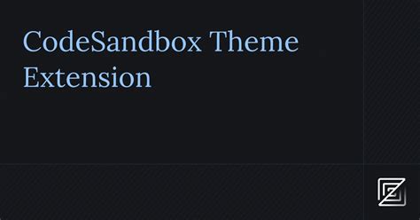 Codesandbox Theme — Zed Extension