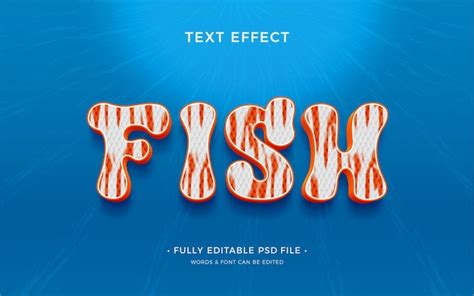 Premium Psd Fish Text Effect