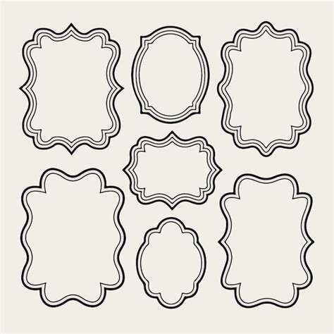 A Collection Of Round Objects With A White Border Premium Ai