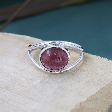 Natural Pink Tourmaline Oval Shaped Ring Us 10 Akrati Jewels Inc