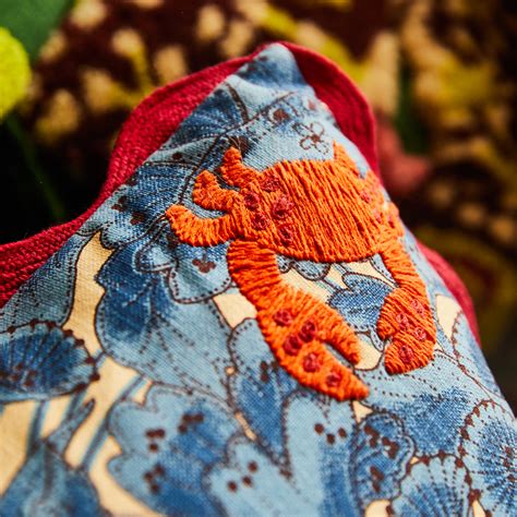Lucia Embroidered Cushion Cerulean Sage And Clare