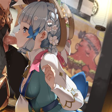 Rule 34 1boy 1girls Aether Genshin Impact Blowjob Blue Eyes Blue