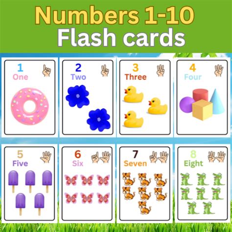 Numbers 1 10 Flash Cards Back To School Made By Teachers