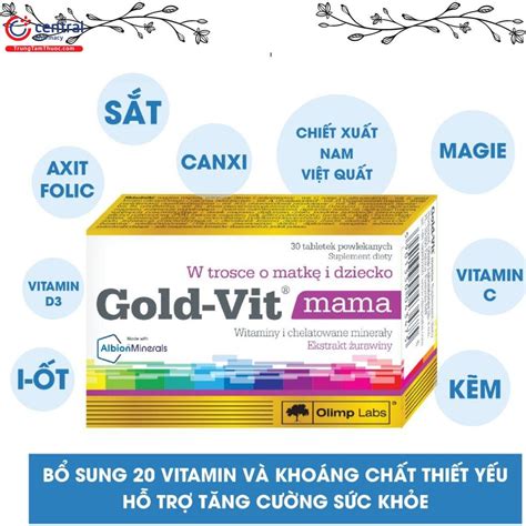 Thuốc Gold Vit Mama Hỗ Trợ Bổ Sung Vitamin Và Khoáng Chất Cho Mẹ Bầu
