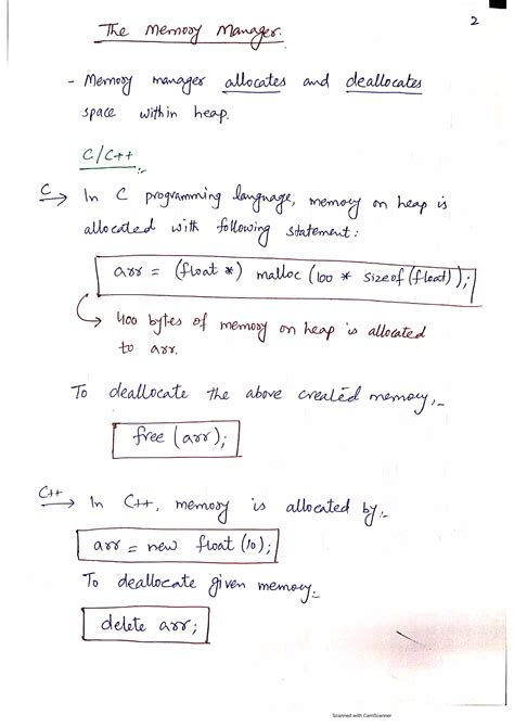 Heap Management In Compiler Construction Pdf