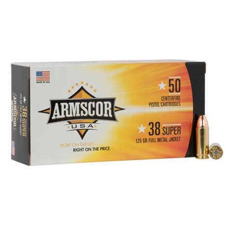 Murdochs Armscor 38 Super 125 Grain Fmj Ammunition 50 Rounds