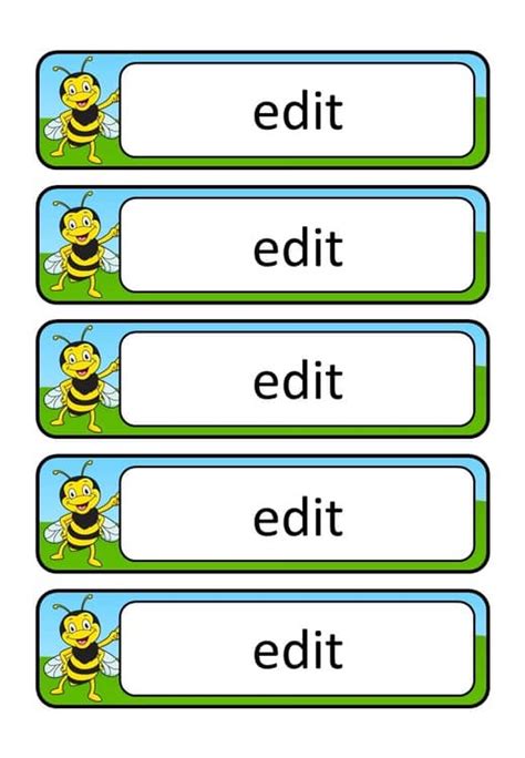 Editable Labels Bee Theme By Suzanne Welch Teaching Resources Tpt