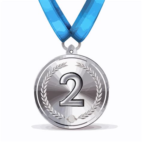 Silver Medal Award For Second Place Elegant 2nd Prize Silver Medal With