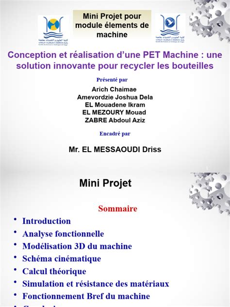 Présentation Mini Projet Pdf Plastique Recyclage