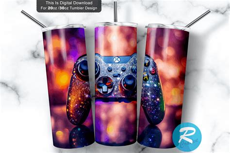 Game Controller Glitter 20 Oz 30 Oz Graphic By Regulrcrative