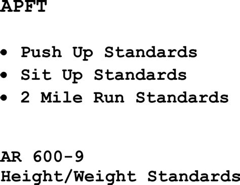 Free Apft Chart Pdf 381kb 6 Page S