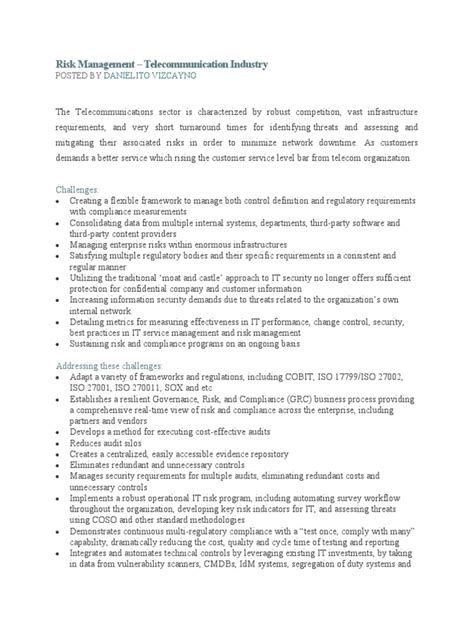Risk Management Notes Revised Pdf Internet Of Things Computer
