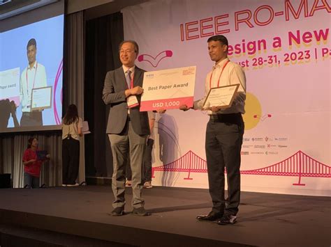 Jayant Unde On Linkedin Bestpaperaward Robotics Ieee Roman2023