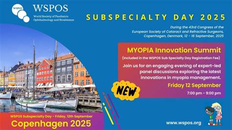 Wspos2025 Myopia Myopiamanagement Pediatricophthalmology World