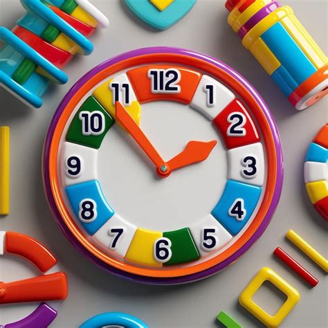3d Plastic Clock Icon Glossy Premium Ai Generated Image
